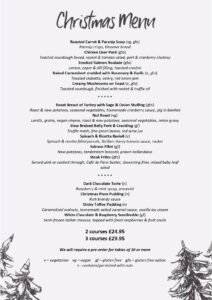 Menu - The Egerton Arms, Broxton